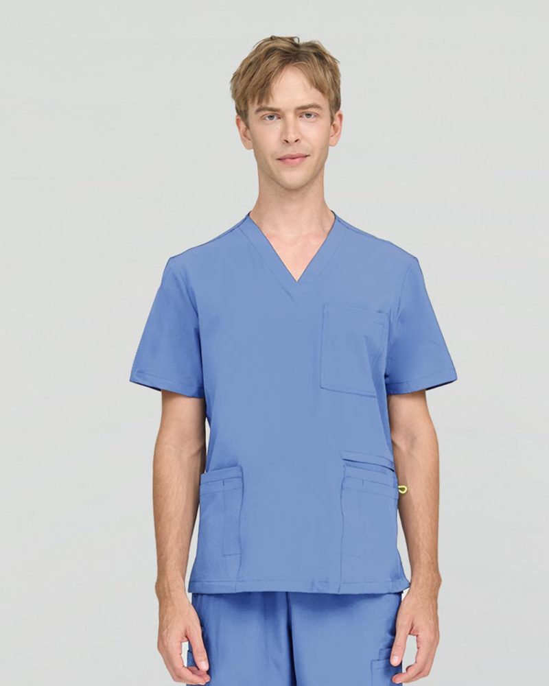 Charlie Cornflower Scrub Top - Scrubness