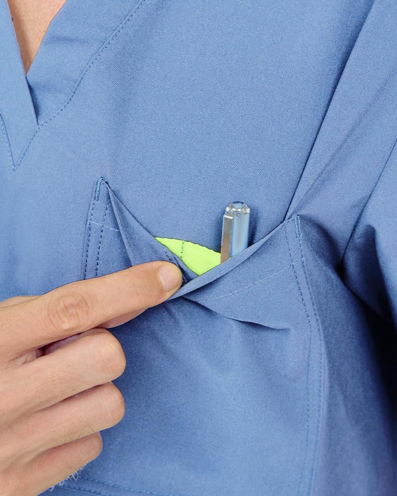 Charlie Cornflower Scrub Top - Scrubness