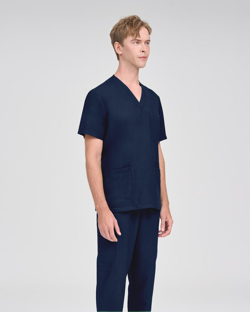 Alex Deep Navy Scrub Top - Scrubness