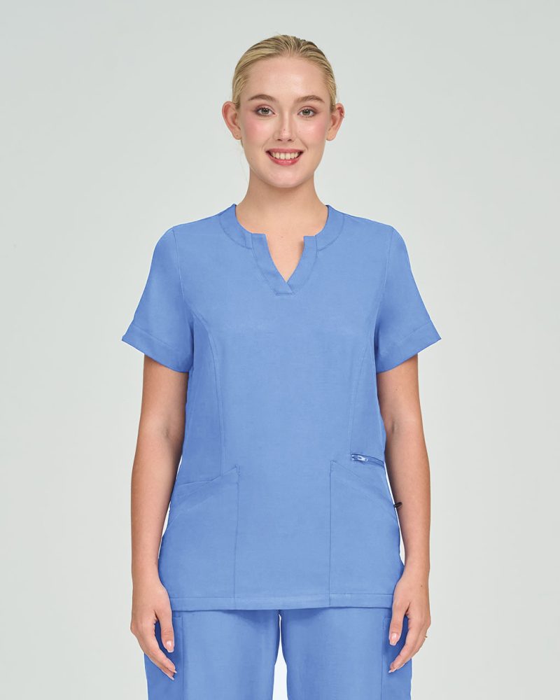 Anna Blue Scrub Top - Scrubness
