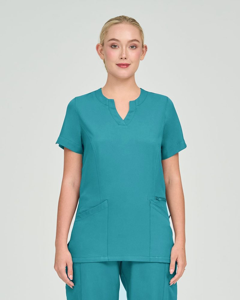 Anna Teal Scrub Top - Scrubness