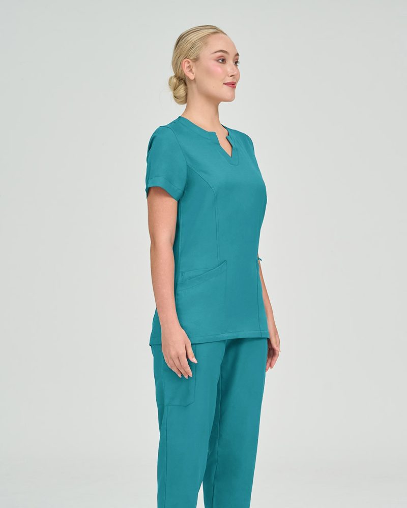 Anna Teal Scrub Top - Scrubness